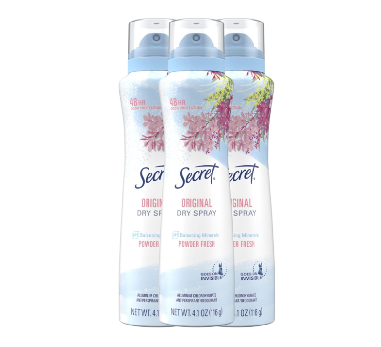 Secret Dry Spray Antiperspirant and Deodorant for Women, Powder Fresh ...
