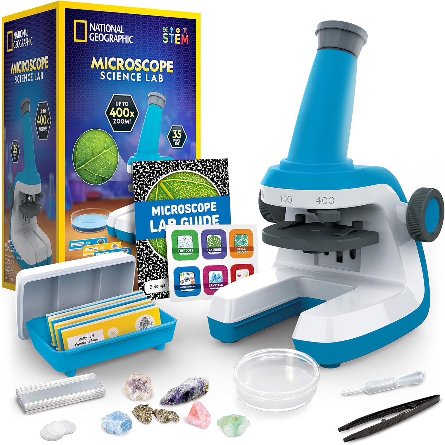 NATIONAL GEOGRAPHIC Microscope for Kids – Science Kit with an Easy-to ...