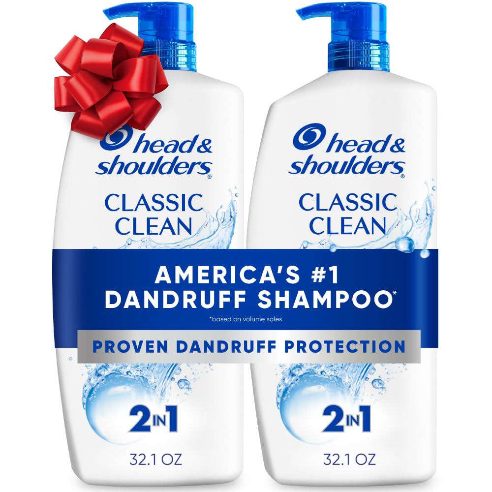 Head & Shoulders Anti-Dandruff Shampoo and Conditioner, Classic Clean 2 ...