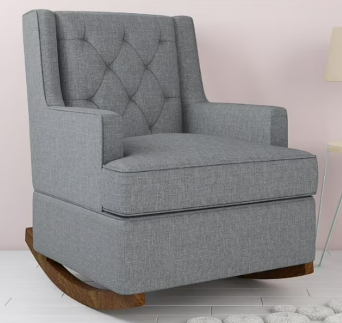 Baby Relax Bennet Transitional Wingback Nursery Rocker Chair for ONLY ...