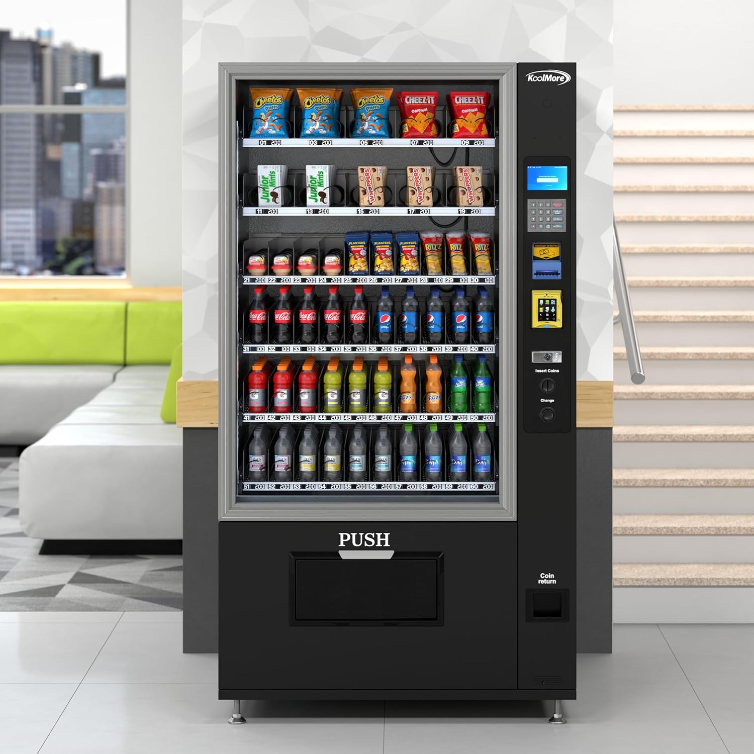 KoolMore Refrigerated Snack Vending Machine with 60 Slots for ONLY ...