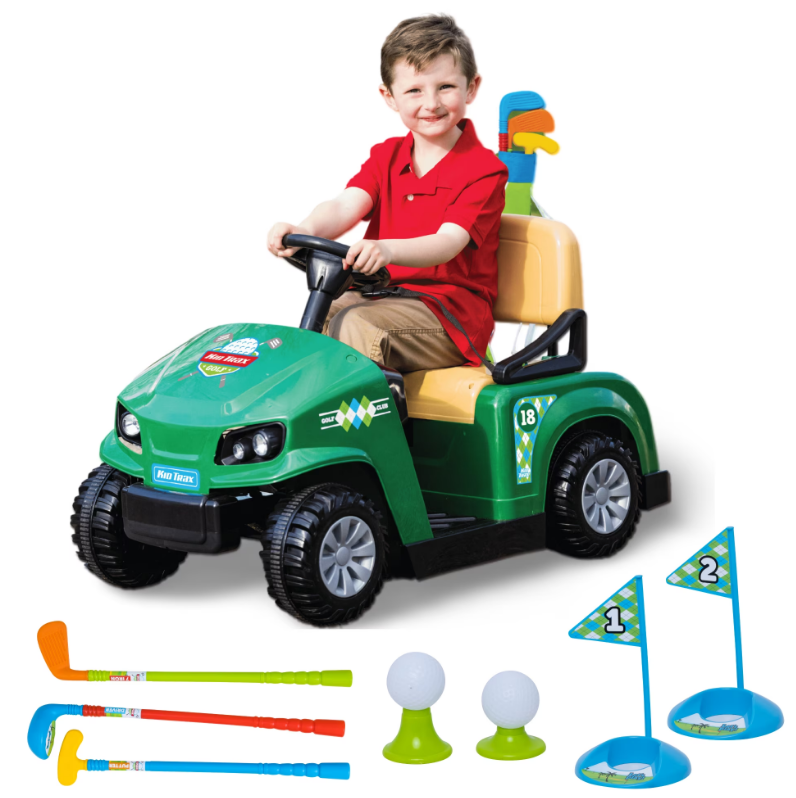 HURRY! – Flybar Golf Cart 6V Ride-On for Kids, Includes Golf Clubs and ...